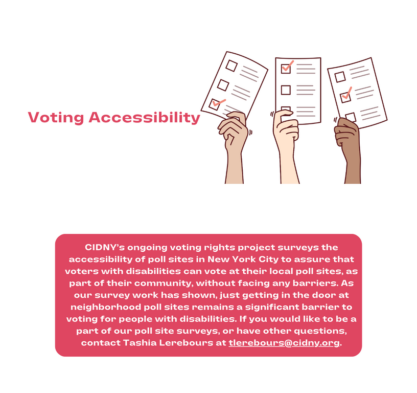 Voting Accessibility – Center for Independence of the Disabled, New York