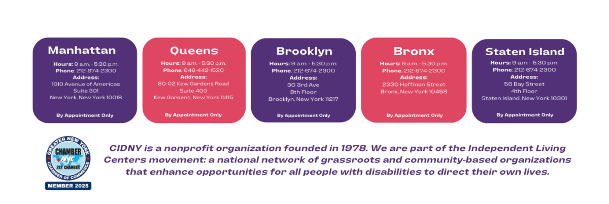 NY Connects – Center for Independence of the Disabled, New York